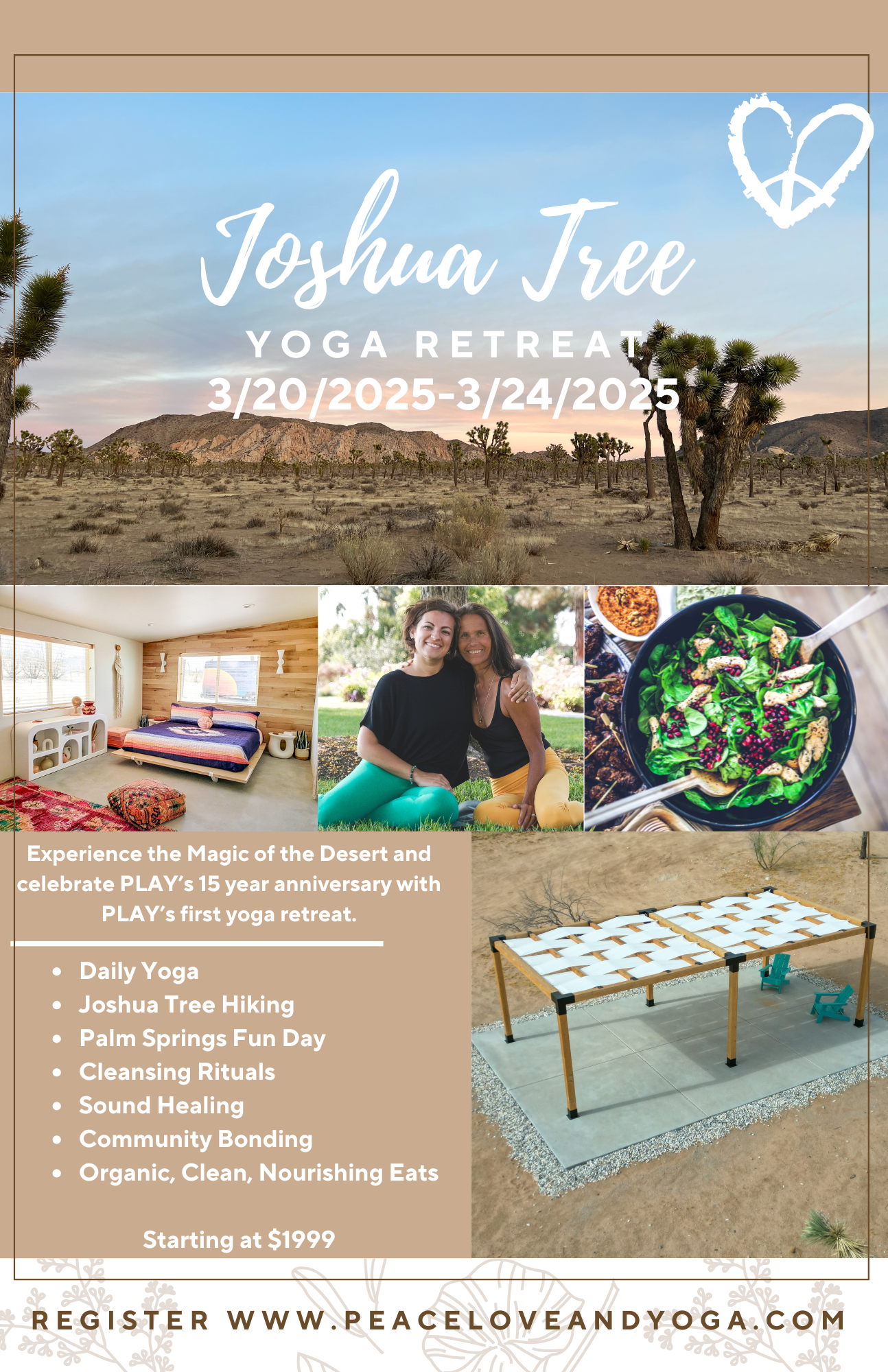 Joshua Tree Retreat - peace love and yoga